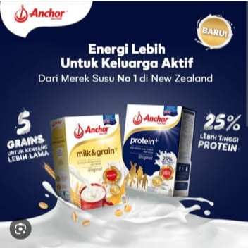 Jual Anchor Susu Protein Original / Anchor Milk&Grain Original Box 175 ...