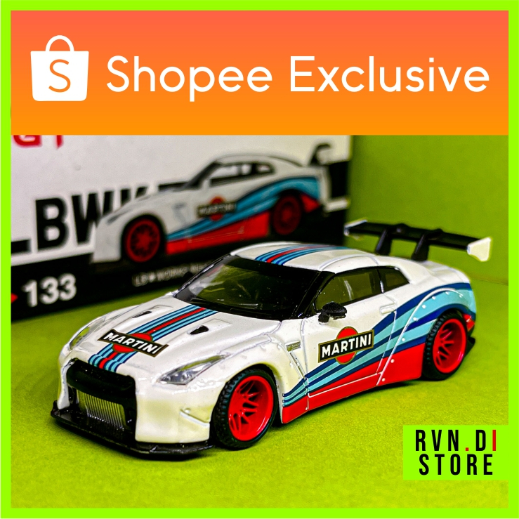 Jual MiniGT Nissan R35 LBWK Martini Racing Mini GT LibertyWalk | Shopee ...