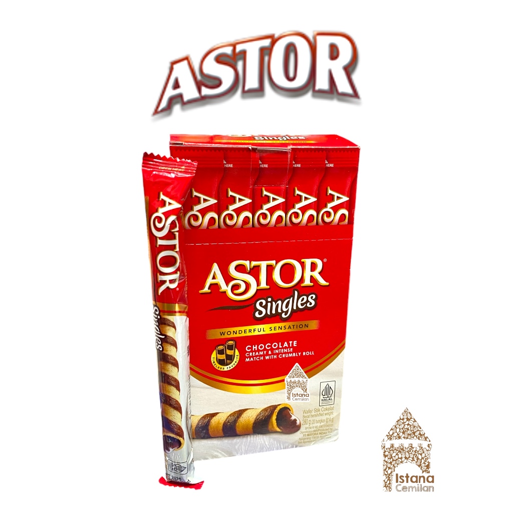 Jual Astor Wafer Stick Cokelat Roll Singles (isi 20 pcs) | Shopee Indonesia