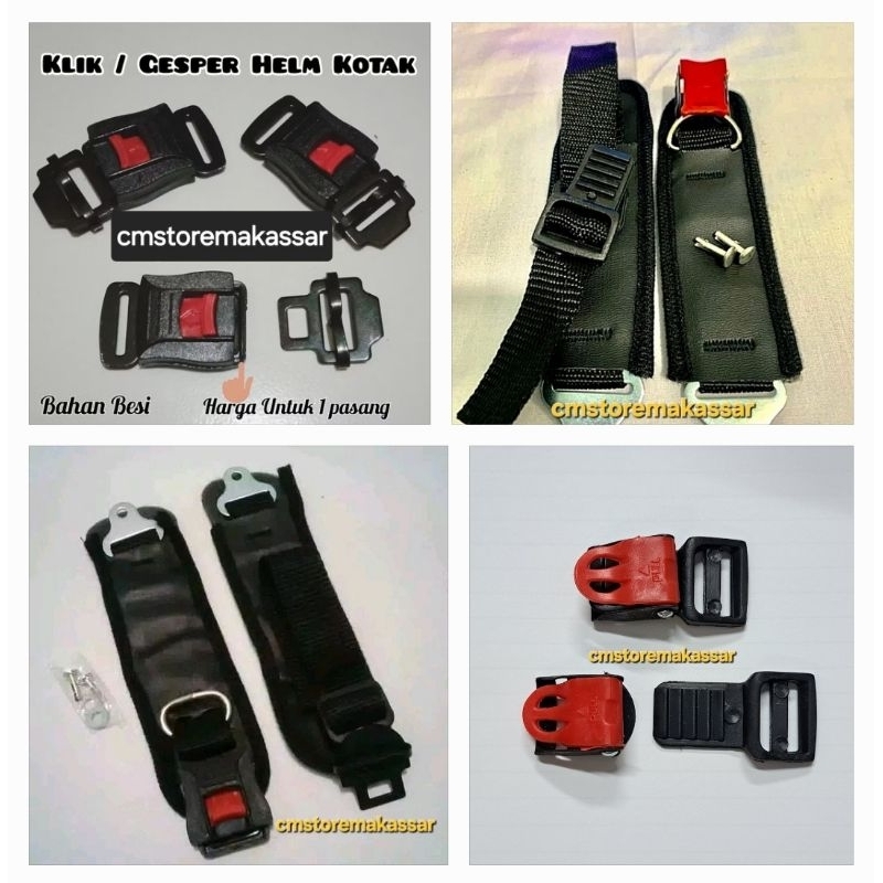 Jual Tali Gesper Helm Buaya Microlock dan Kotak Universal Pengunci Tali ...
