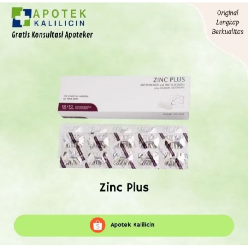 Jual ZINC PLUS STRIP 10 KAPSUL/ BOX ISI 60 KAPSUL | Shopee Indonesia