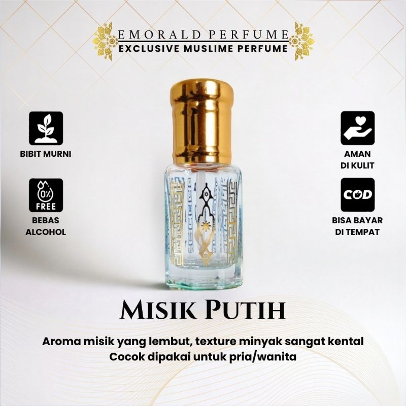 Jual Minyak Wangi Misik Putih Kental Bibit Murni Non Alcohol | Shopee ...