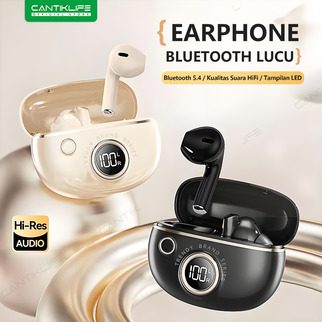 Jual Cantilife TWS J08C True Wireless Bluetooth Earphone Tampilan LED ...