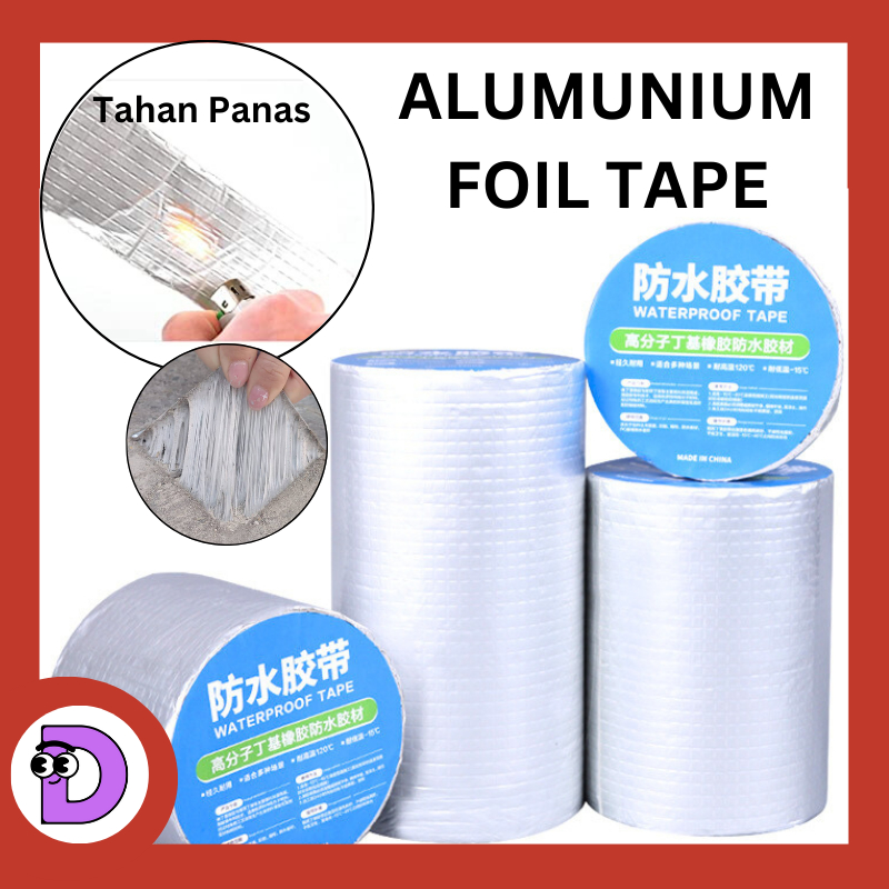 Jual Original Super Kuat Lakban Anti Bocor Alumunium Foil Butyl Waterproof Tape Tahan Panas ...