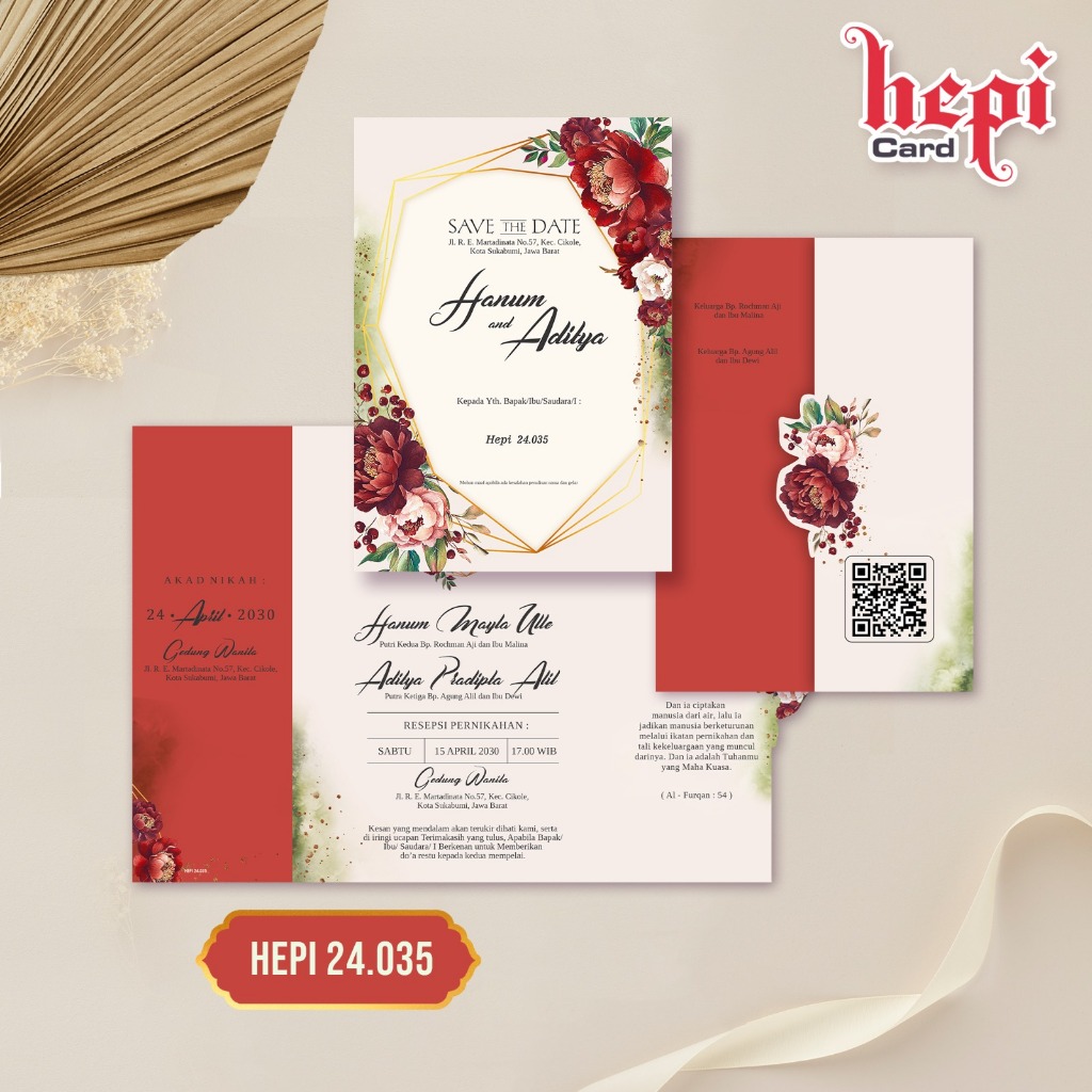 Jual Hepi 24.035| Blangko Undangan | Undangan Print | Undangan Kosong | Undangan Hepi | Undangan ...