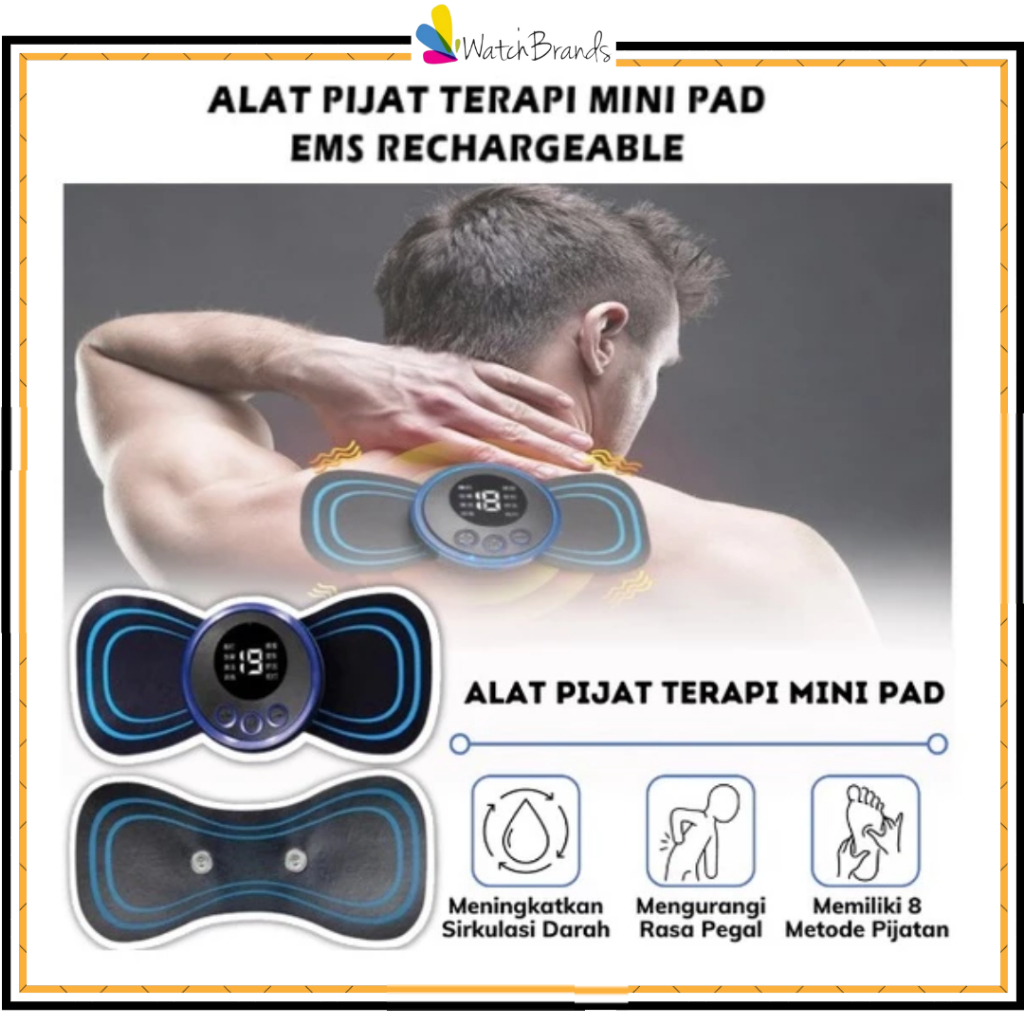 Jual WBS Alat Pijat Terapi Mini Pad EMS Rechargeable Pemijat Pinggang ...