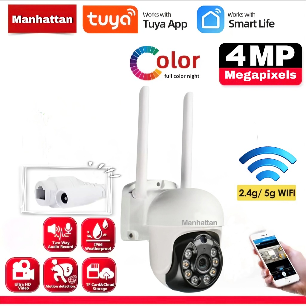 Jual Manhattan 4 MP WIFI PTZ CCTV 4MP megapixel kamera image sensor ...