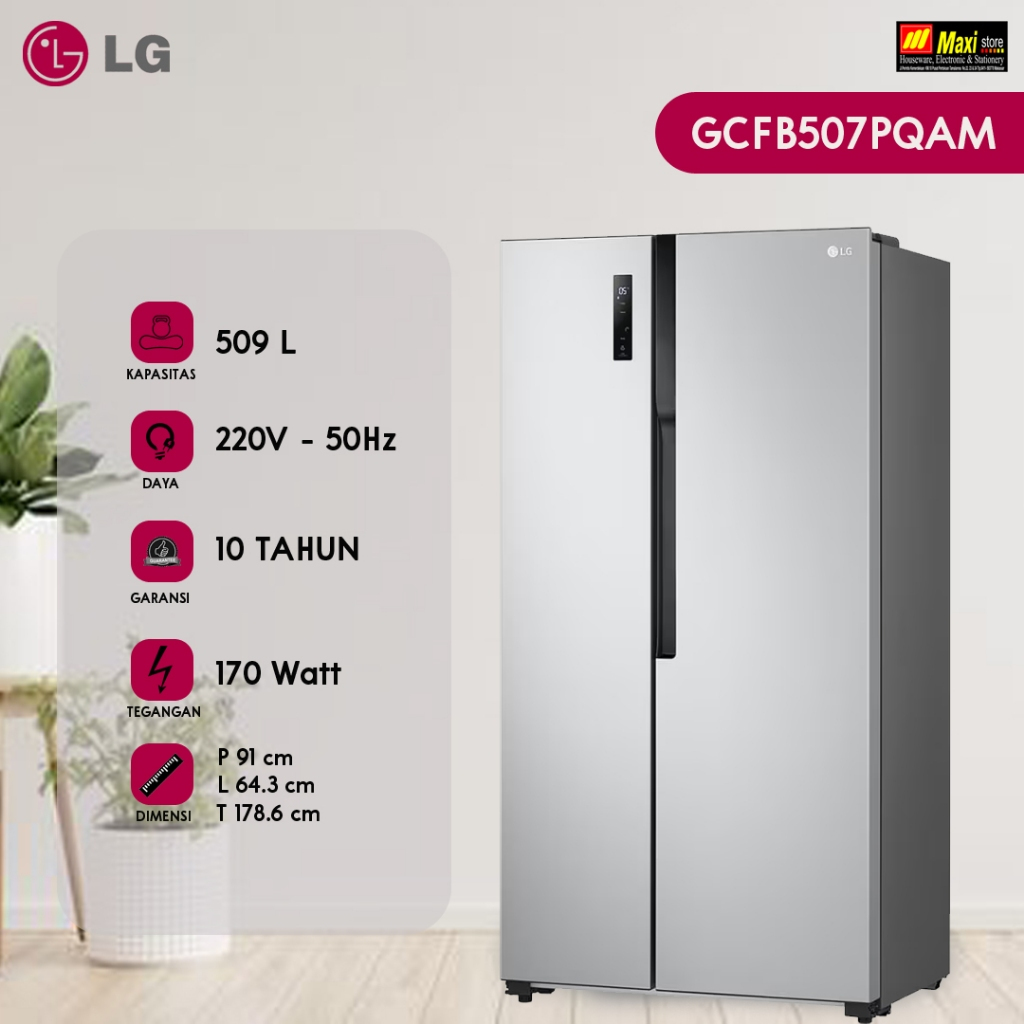 Jual LG GCFB507PQAM Kulkas Side-by-Side [509 L] Total No Frost Inverter ...