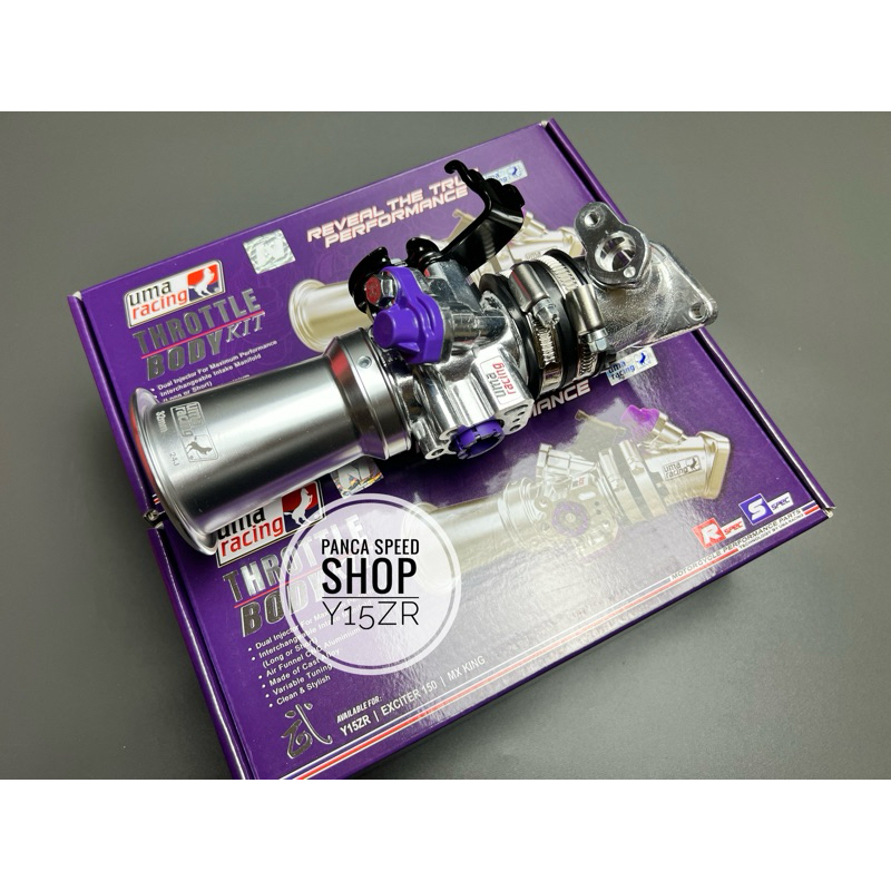 Jual THROTTLE BODY KIT UMA RACING TB DOWNDRAFT UMA MX KING 150 Y15ZR ...