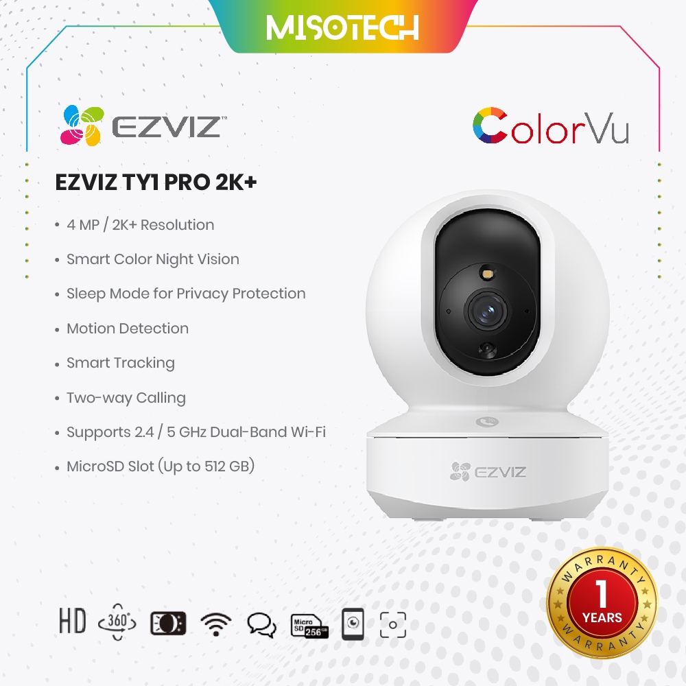 Jual Babycam Wifi CCTV Ezviz TY1 Pro 2K 4MP IP Indoor Color Two-way ...