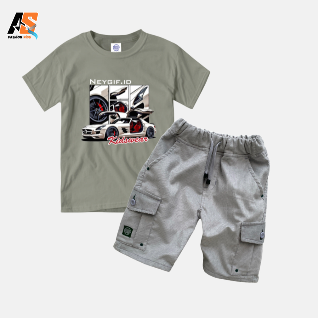 Jual Setelan Anak Laki Laki Baju Kaos Super Car Cargo Corduroy 4-12 Tahun Bahan Adem Pemium ...