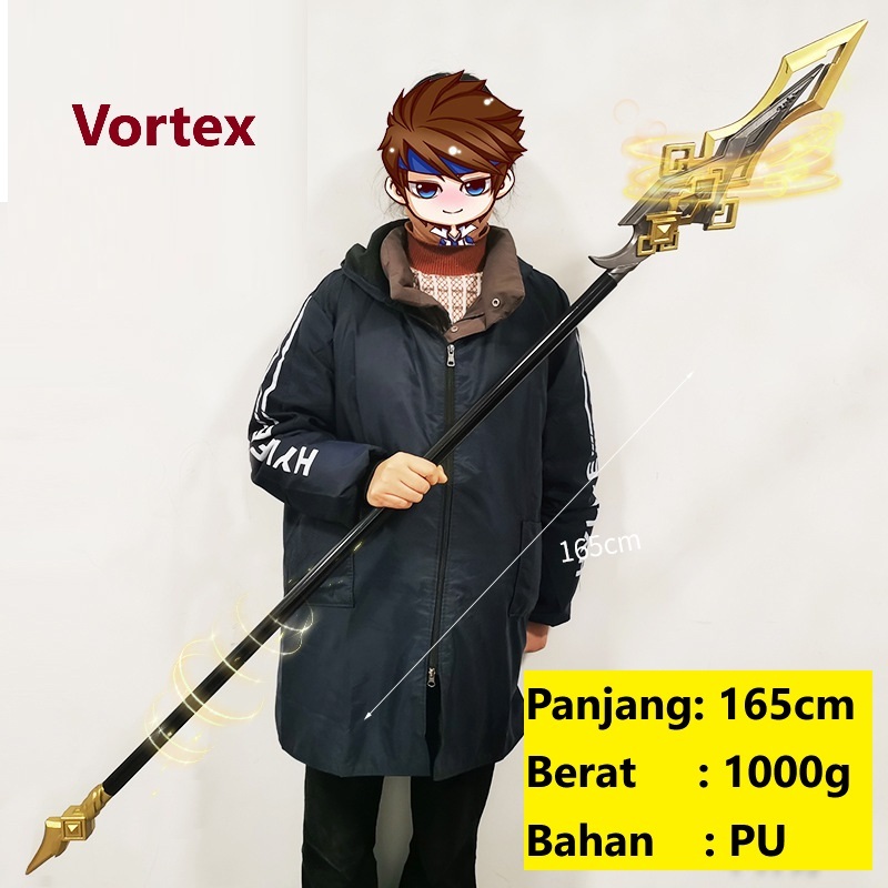Jual 165cm PU Mainan Pedang Cosplay Genshin Impact Engulfing Winged ...