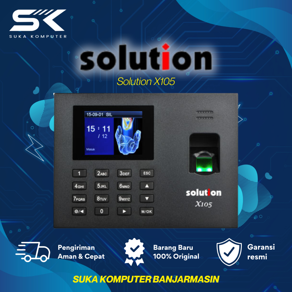 Jual Mesin Absensi Fingerprint Solution X105 | Shopee Indonesia