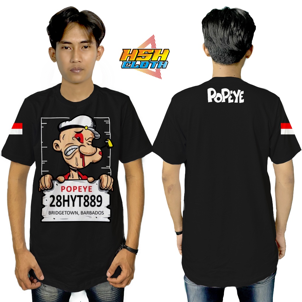 Jual Baju Kaos Distro Popeye in Jail Pelaut Pelayaran Nelayan Bisa ...