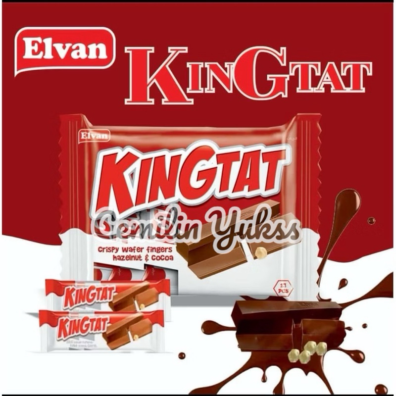 Jual Elvan Kingtat 234g Hazelnut Crispy Wafer Finger Coklat Wafer ...