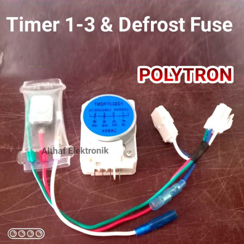 Jual Satu Set TIMER 1-3 Dan Defrost Fuse Kulkas POLYTRON 2 Pintu ...