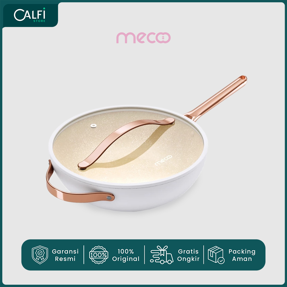 Jual MECOO Most Aesthetic Premium Non-Stick Wok 30cm SGS FDA LFGB Sertifikasi Wajan Penggorengan ...