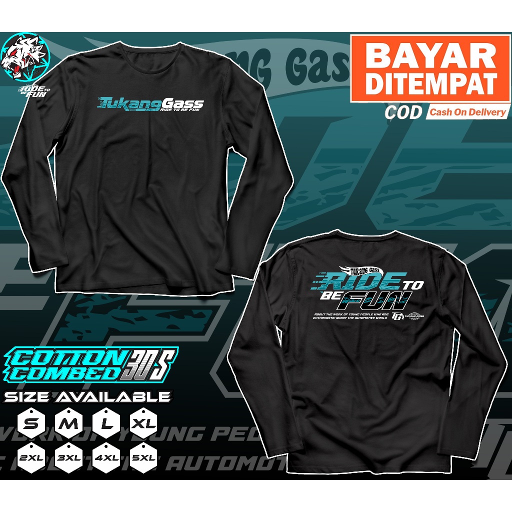 Jual Kaos Lengan Panjang Tukang Gass V4 Ride To Be Fun Baju Racing ...