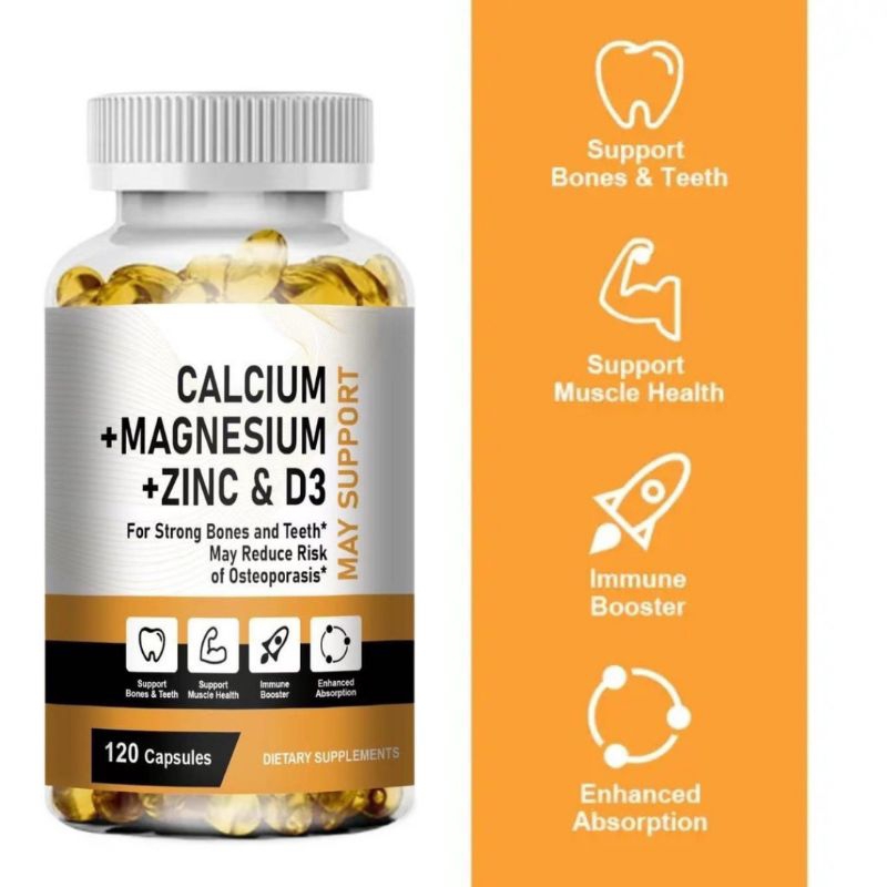Jual Mulittea Calcium Magnesium Zinc Capsules With Vitamin D3 For ...