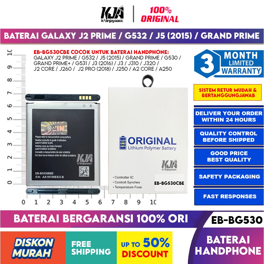Jual [Garansi 100% Ori] Baterai Galaxy J2 Prime Grandprime G530 J5 J3 ...