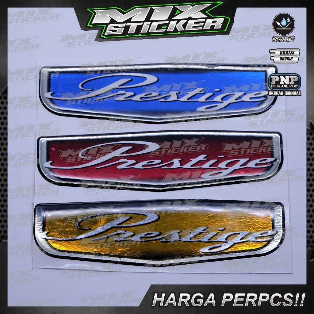 Jual Emblem prestige honda / emblem timbul prestige honda / sticker ...