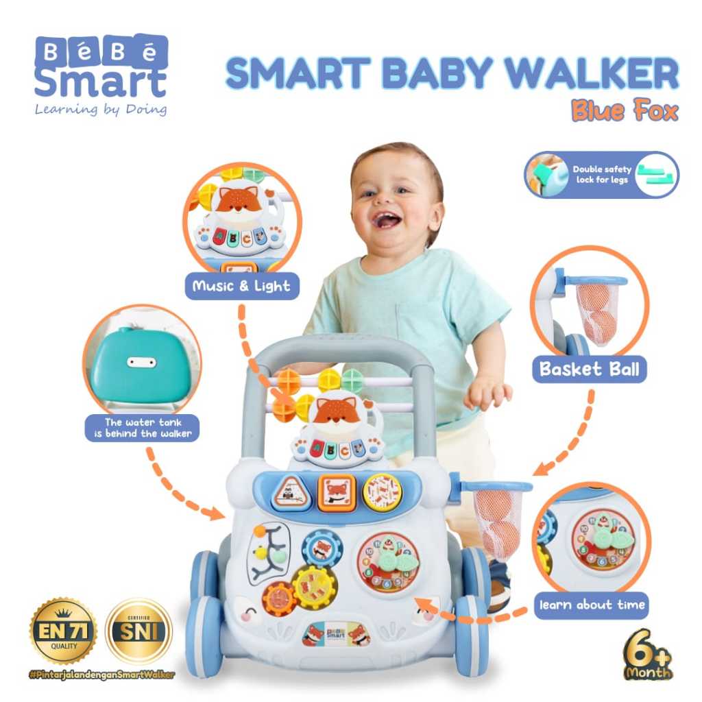 Jual BEBE SMART PLAY ALONG WALKER PUSH WALKER MAINAN ALAT BANTU JALAN ...