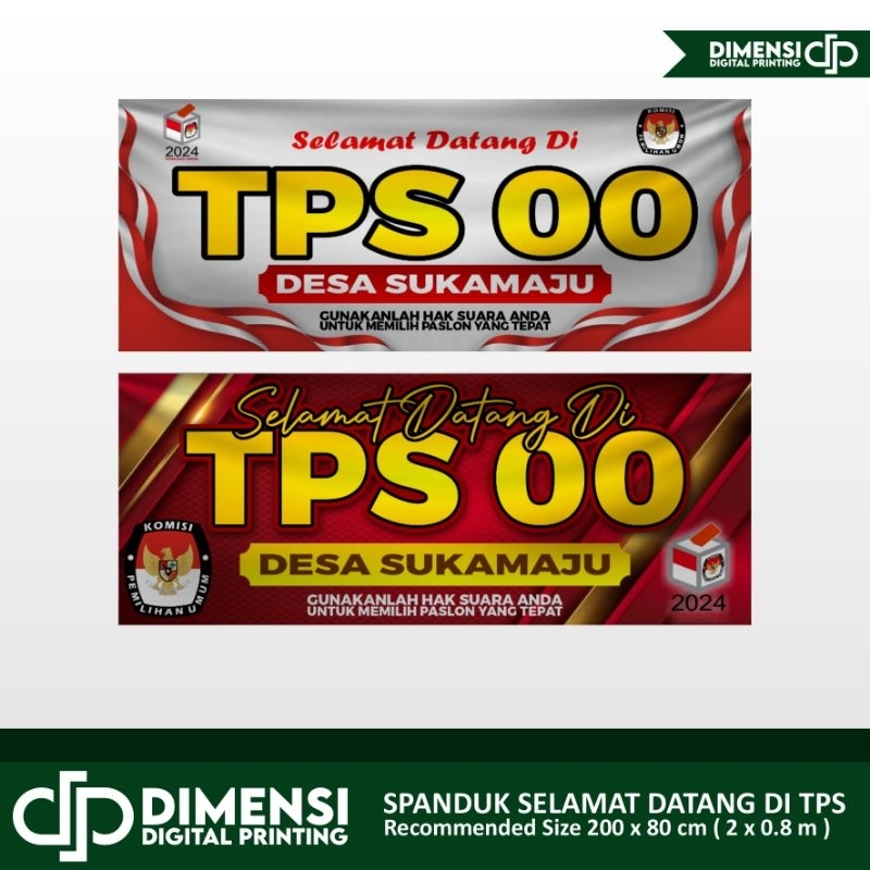 Jual Spanduk TPS Pemilu 2024 / banner TPS pemilu 2024 / banner spanduk ...