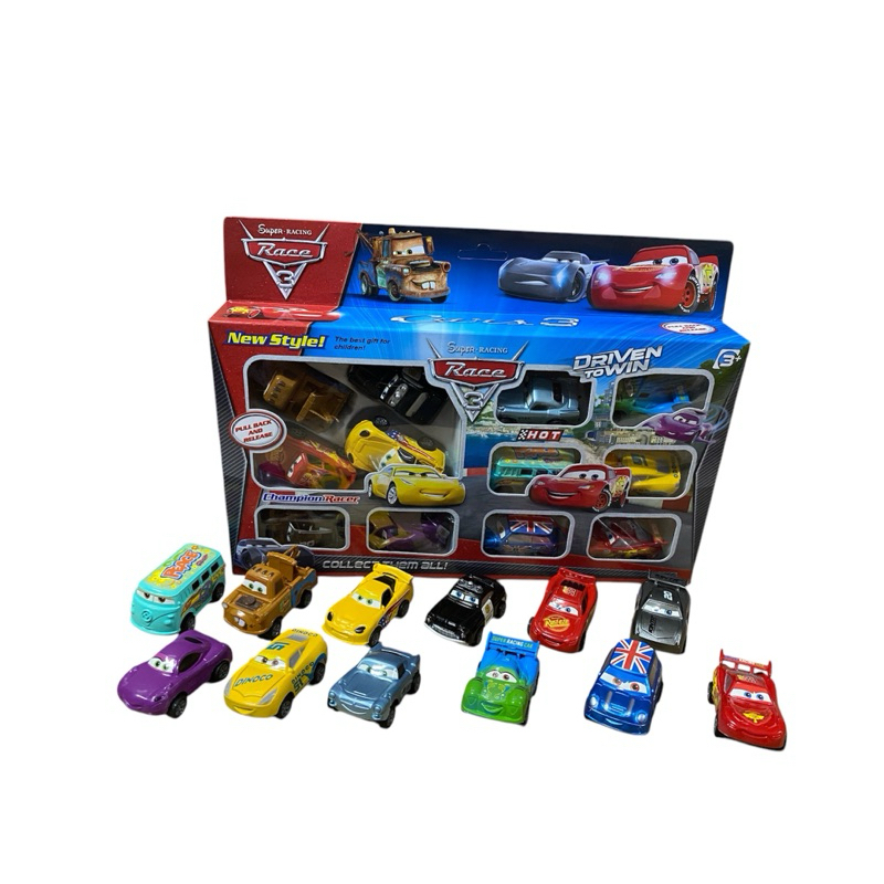 Jual Mainan Mobil Mobilan Cars Mcqueen isi 12pcs | Shopee Indonesia