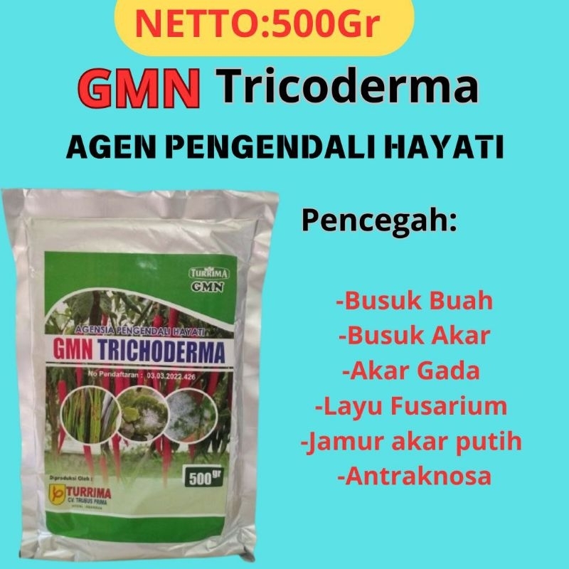 Jual GMN-TRICHODERMA 500 Gram,GMN-TRICHODERMA Fungisida Hayati 500 Gram ...