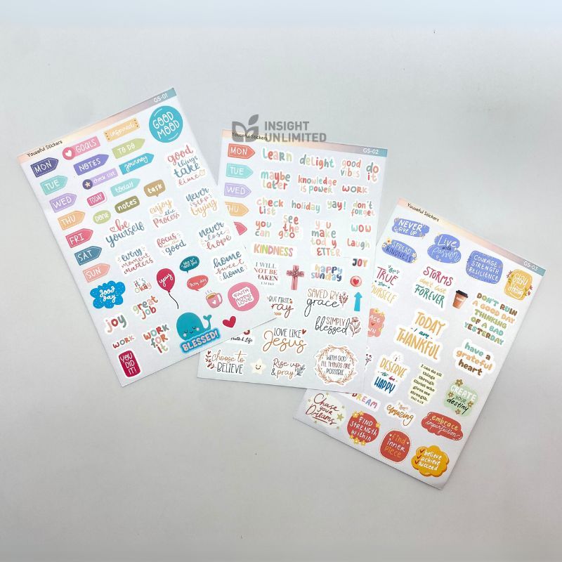 Jual Stiker Jurnal Vinyl Positive Words Journal Stickers | Shopee Indonesia