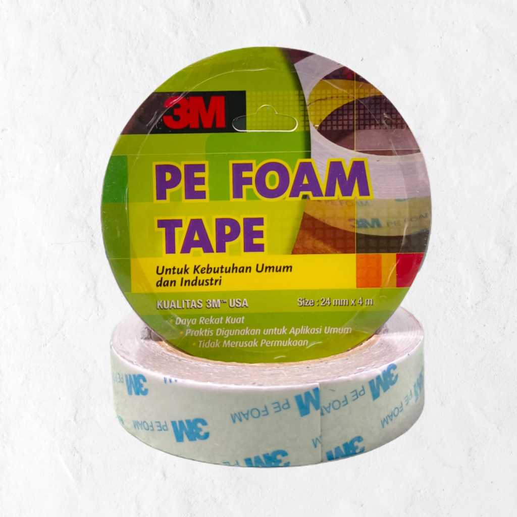 Jual DOUBLE TAPE 3M PE FOAM PUTIH 2CM x 4METER A21 | Shopee Indonesia