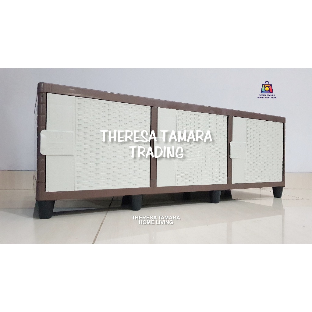 Jual MEJA TV LED CLUB FTA 1 ALFA 1 x 3 TRIPLE LEMARI PLASTIK 3 PINTU ...