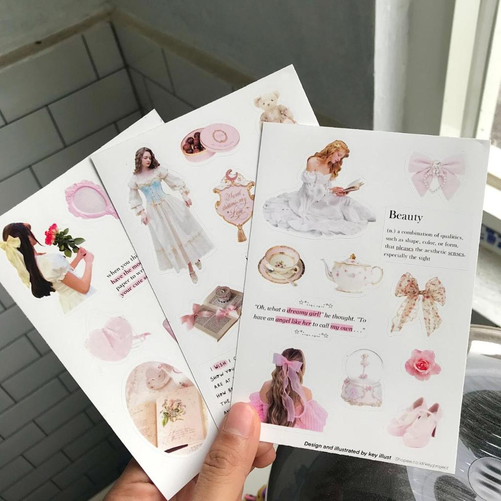 Jual Sticker coquette/ stiker gadis pita/ stiker aesthetic Y2K coquette ...