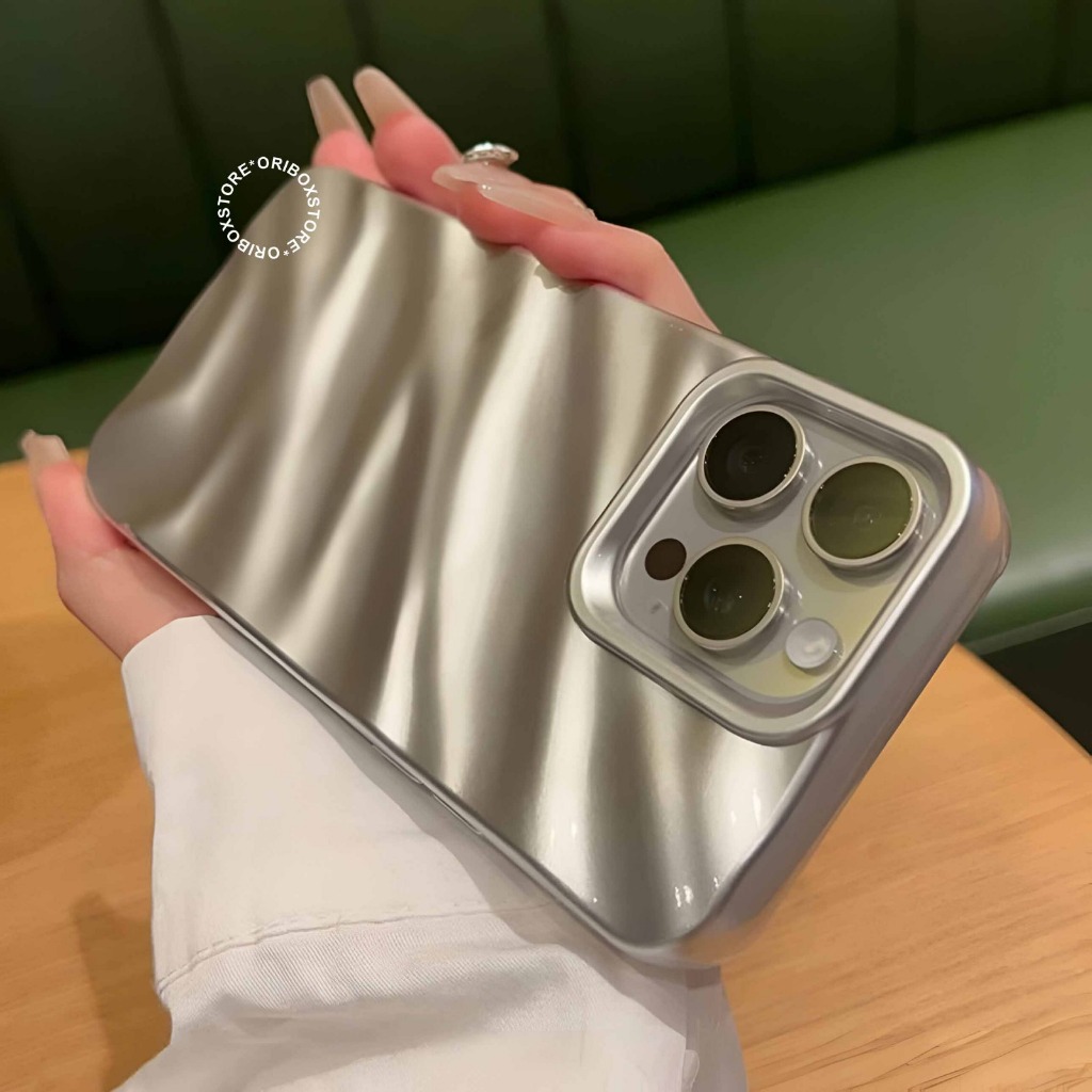 Jual Iphone Case - Softcase / Casing Hp Cool Matte Purple - Silver Wave ...