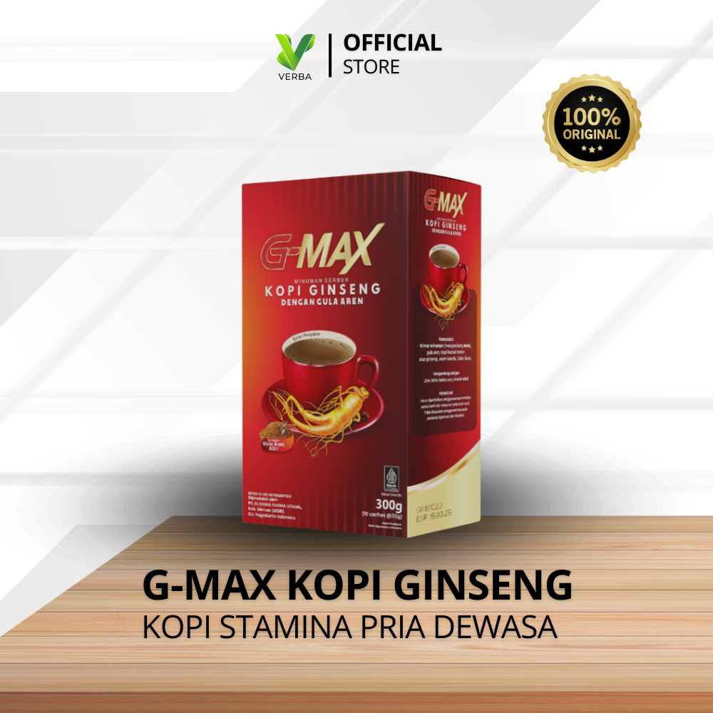 Jual Verba - Kopi G Max Original Kopi Gingseng Penambah Stamina Terbaik 1 box Isi 10 Sachet ...