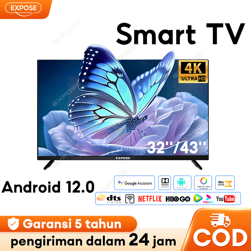 Jual Smart TV 32 inch Android TV murah 43 inch Android 12.0 LED Digital ...