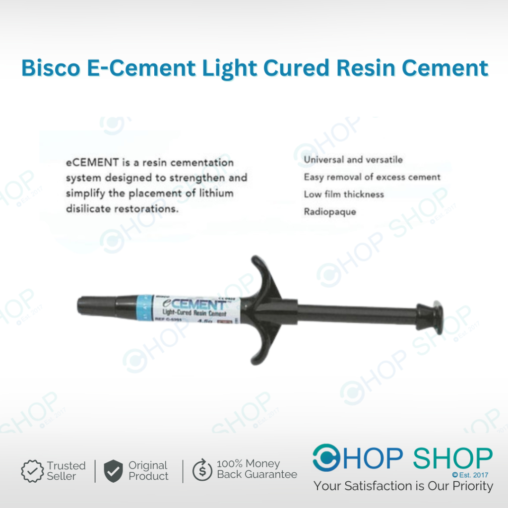 Jual ORIGINAL Bisco E-Cement Light Cured Resin Cement 4.5gr | Shopee ...