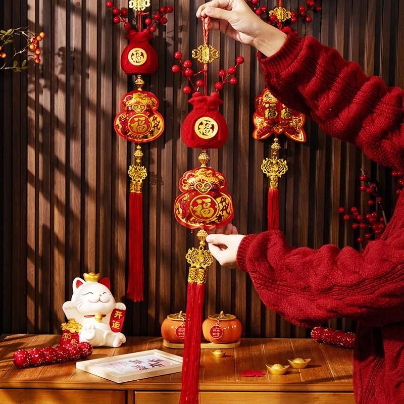 Jual Gantungan Hiasan Imlek 2025 Kain Beludru Hiasan Rumah Kantor ...