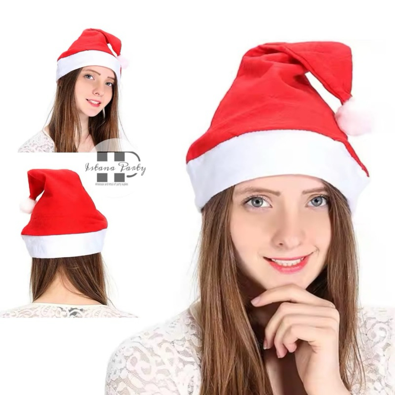Jual Topi natal / topi santa claus chirstmas | Shopee Indonesia