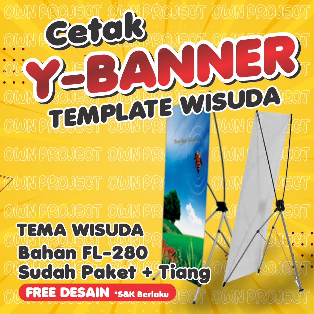 Jual Cetak Banner Wisuda / Y Banner / Sempro / Sidang | Shopee Indonesia