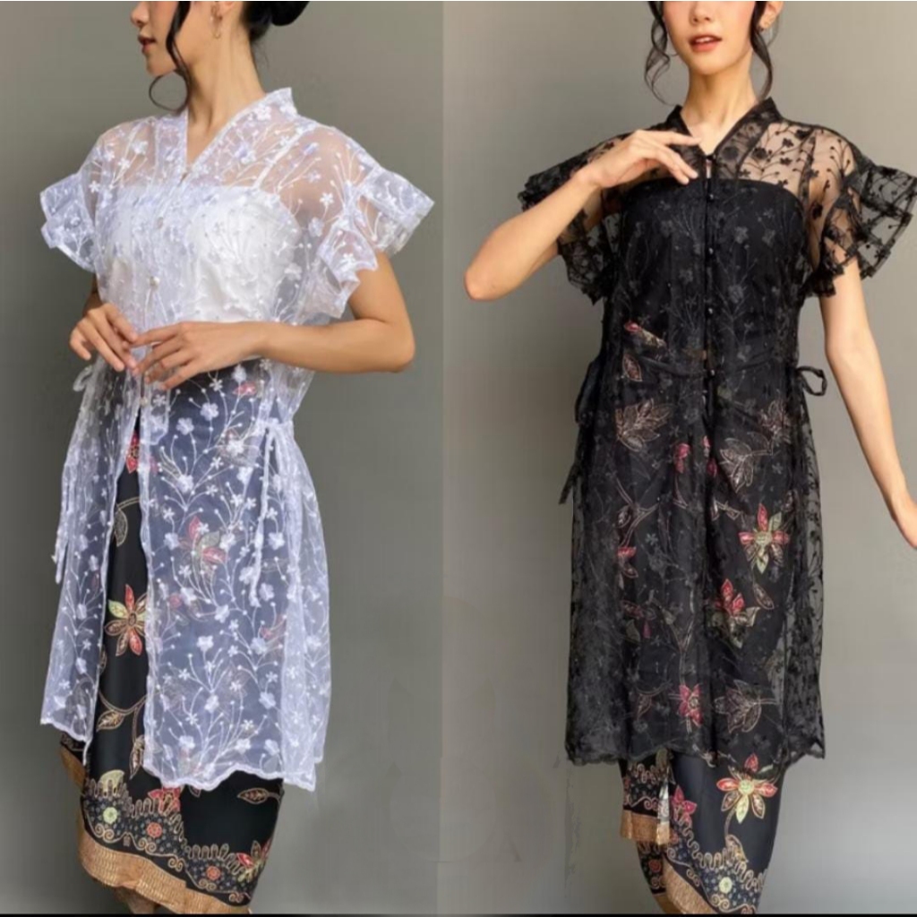 Jual Outer kebaya - kebaya brukat tille - Luaran kebaya wanita | Shopee ...