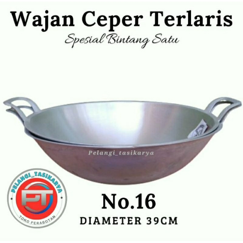 Jual Wajan kuali Ceper Penggorengan Cap Bintang satu super tebal anti ...