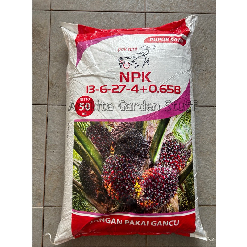 Jual Pupuk NPK 13.6.27.4 + 0.65%B merk Pak Tani Repack 1kg | Shopee Indonesia