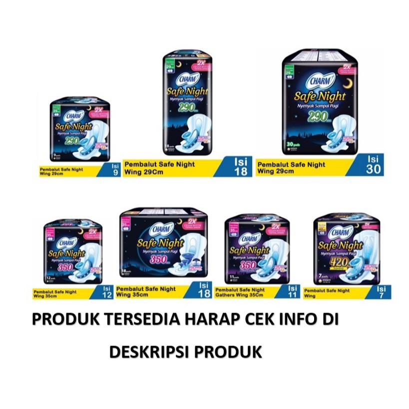 Jual Charm Safe Night 29cm 35cm 42cm Pelindung Samping Gathers | Shopee ...