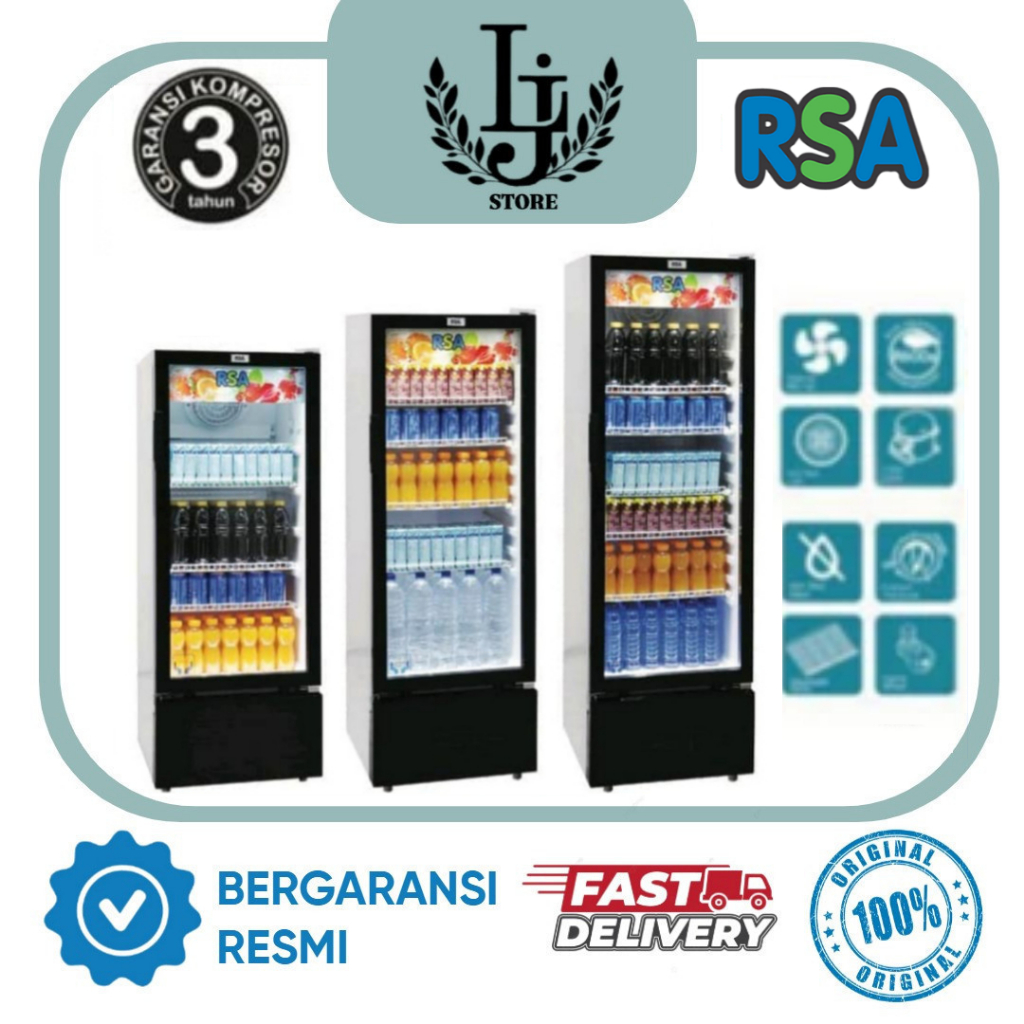 Jual Showcase Cooler RSA AGATE200 / AGATE240 / AGATE300 Kulkas Lemari ...