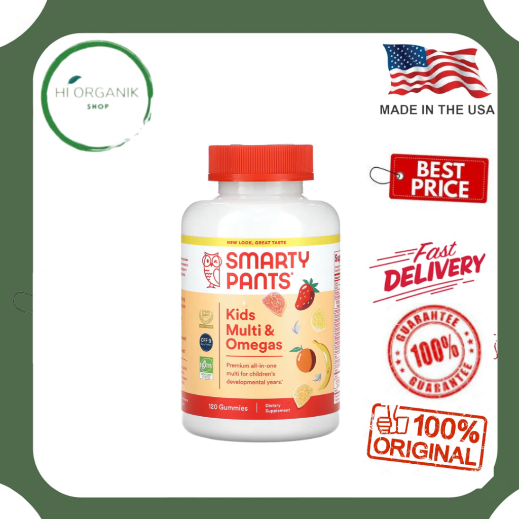 Jual SmartyPants smarty pants multivitamin kids & omega 3, 120 | Shopee ...