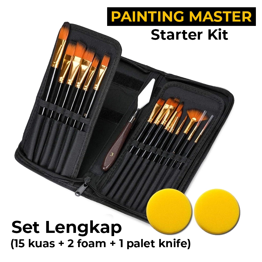 Jual Art Brush Set Kuas Lukis 18 in 1 Kuas Alat Lukis Set Lengkap ...