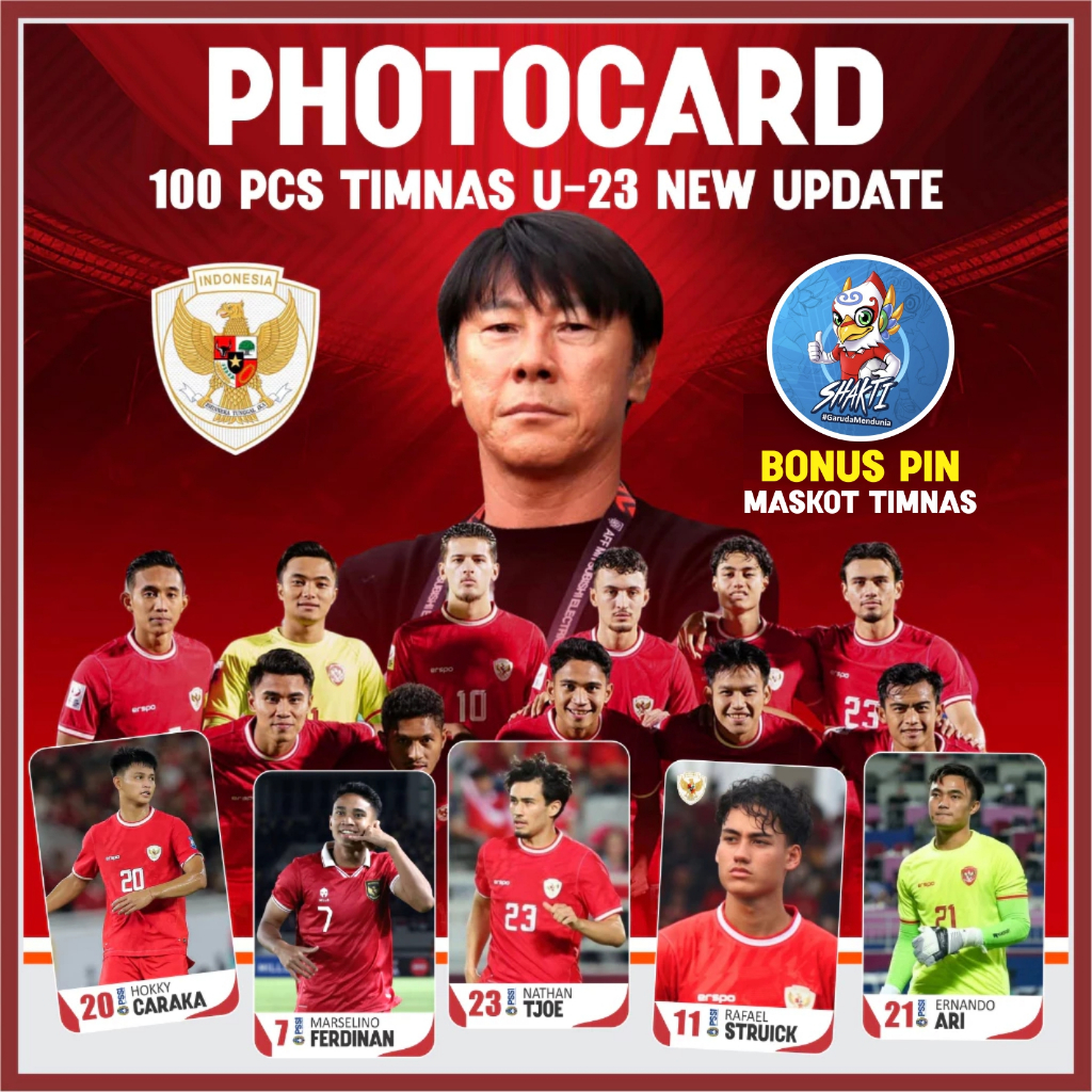 Jual Photocard 100 Pcs Edisi Timnas U-23 Update Bonus Sticker + PIN ... Jual Photocard 100 Pcs Edisi Timnas U-23 Update Bonus Sticker + PIN ...