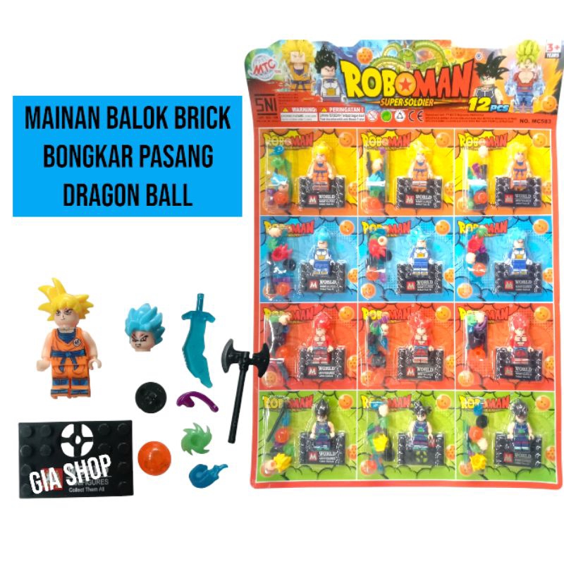 Jual Mainan Brick Balok Bongkar pasang Dragon ball Goku Beijita satuan ...