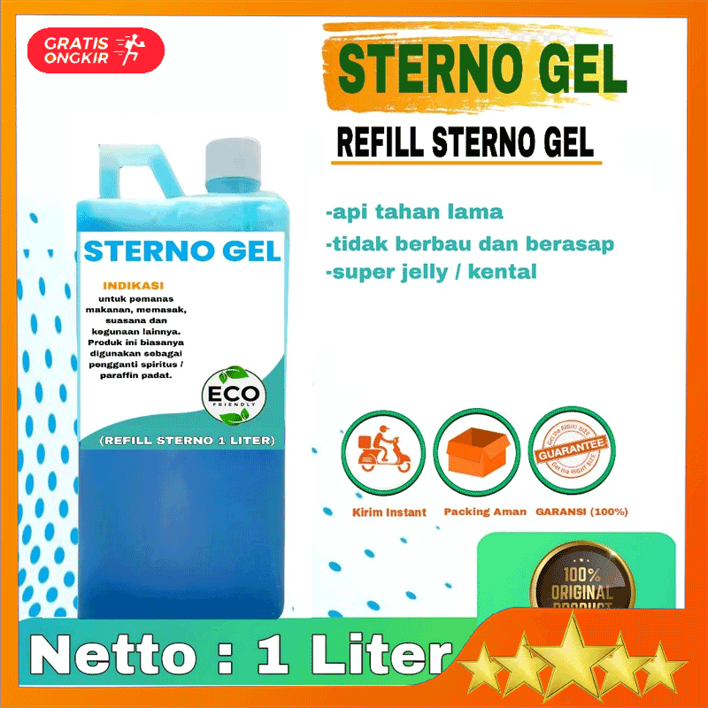 Jual Isi Ulang Sterno Gel 1 Liter untuk Kompor prasmanan | Refill Jelly ...